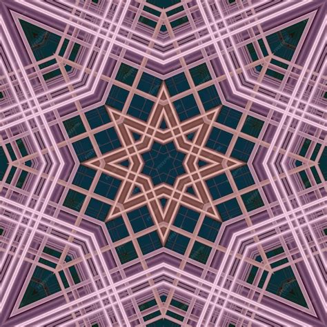 Premium Photo Star Seamless Pattern Line Pattern Kaleidoscopic Background