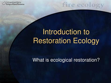 Ppt Introduction To Restoration Ecology Powerpoint Presentation Free