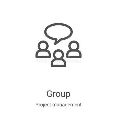 Group Icon Vector From Project Management Collection Thin Line Group Outline Icon Vector