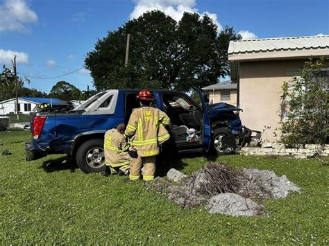 Three Injured In Punta Gorda Crash Truck Hits Home Port Charlotte