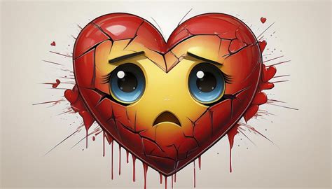 Broken Red Heart Emoji Vector The Isolated Vector Red Love Heart Broken