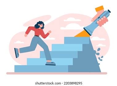 Way Success Business Personal Development Journey Stock Vector Royalty