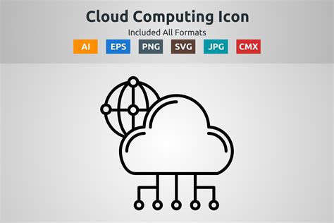 Cloud Computing Vector Outline Icon Graphic By Abidehtisham Creative Fabrica