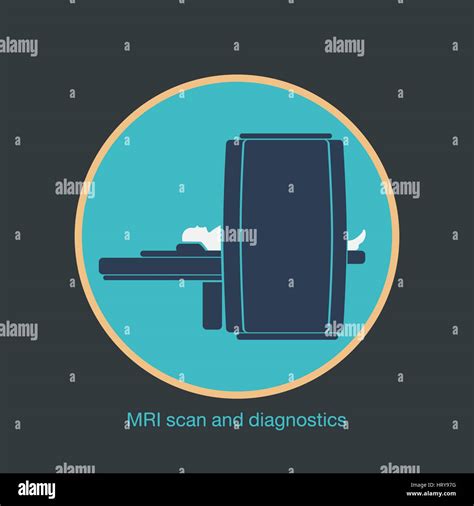 Mri Scan And Diagnostics Vector Vector Illustration Stock Vector Image