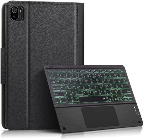 Hom Detachable Wireless Bluetooth Keyboard With Built In 7 Colors Backlight With Trackpad