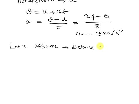 Solved A Car Accelerates From Rest To 24 M S In 8 S What Is Its
