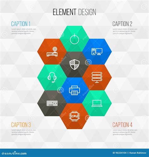Set Of Hardware Outline Vector Illustration Image Of Various