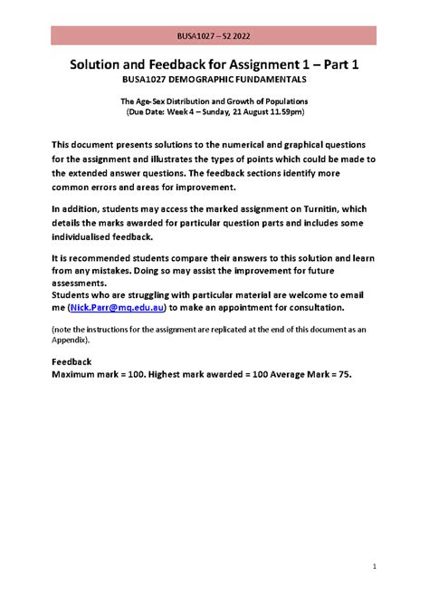 2022 Semester 2 Assignment 1 Part 1 Solution And Feedback Solution And Feedback For Assignment