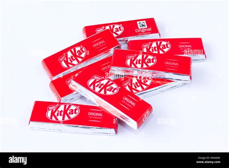 A Pile Of Two Finger Kit Kat Chocolate Biscuits From A Multipack Sold