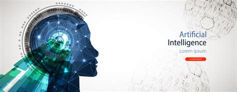 Artificial Intelligence Concept Creative Brain Vector Image