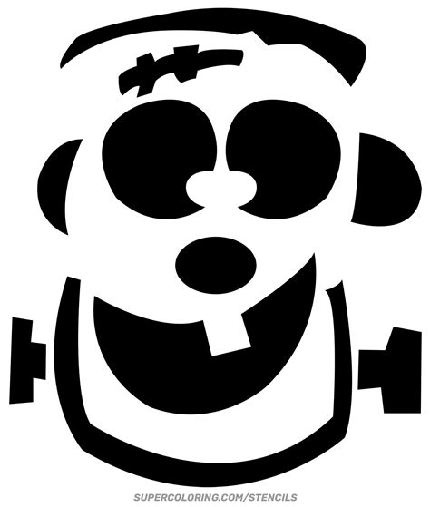 Frankenstein Pumpkin Stencil Free Printable Papercraf