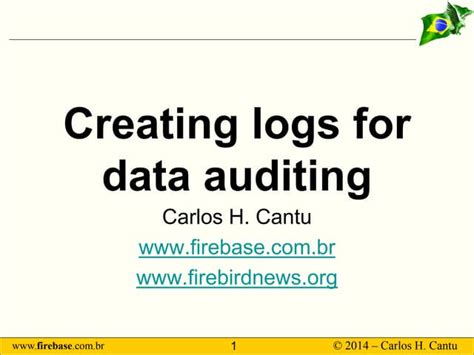 creating logs for data auditing in firebirdsql ppt