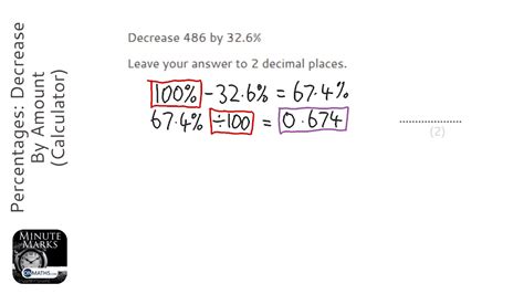 Percentages Decrease By Amount Calculator Grade 3 Onmaths Gcse Maths Revision Youtube