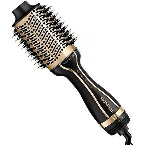 Escova Secadora Mondial ES 15 Argan 1300 W Bivolt Preto Dourado