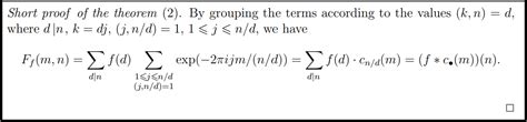 Number Theory Discrete Fourier Transform GCD Mathematics Stack Exchange