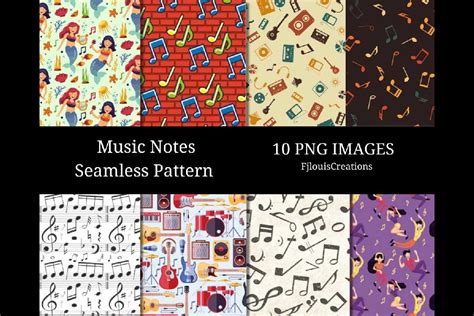 Music Notes Seamless Pattern Graphic By MurtazaDesignStudio Creative Fabrica