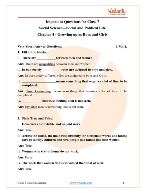Important Questions For Cbse Class 7 Social Science Social And Political Life Chapter 4