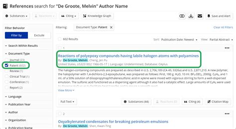 Find Patent References By Inventor CAS Product Help