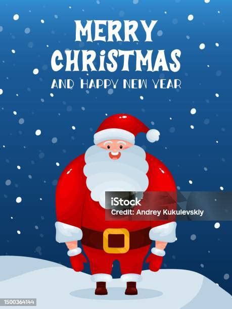 Christmas Card Santa Claus Merry Christmas Stock Illustration