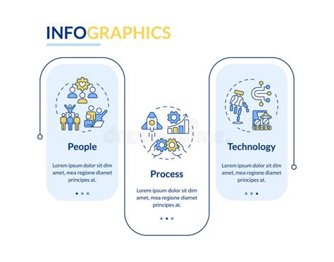 Ppt Framework Blue Rectangle Infographic Template Stock Illustration