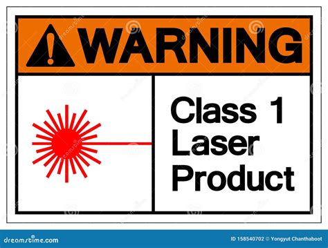 Warning Class 1 Laser Product Symbol Sign Vector Illustration Isolate