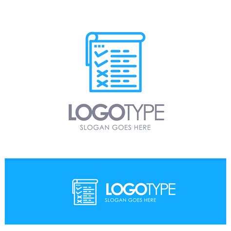 Checklist Testing Report Qa Blue Logo Line Style 15807840 Vector Art At