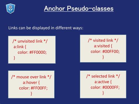 Css Pseudo Classes PPT
