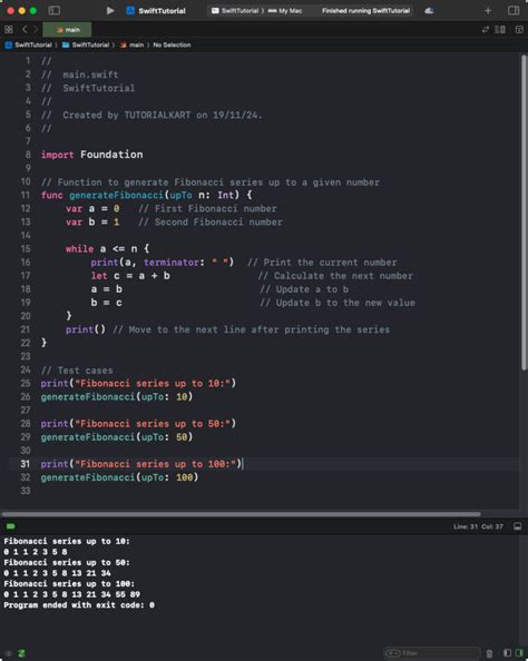 Swift Generate Fibonacci Series Up To Given Number Swift Generate Fibonacci Series Up To Given Number