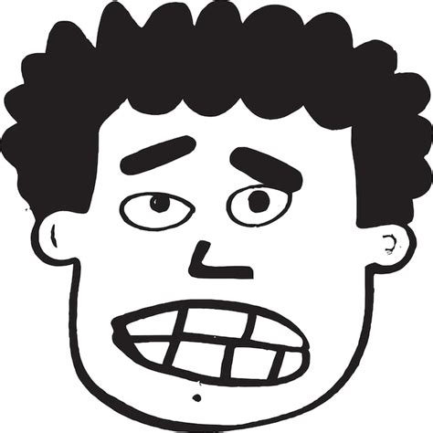 Ein Cartoon Eines Mannes Mit Einem Breiten Lächeln Und Einem Breiten
