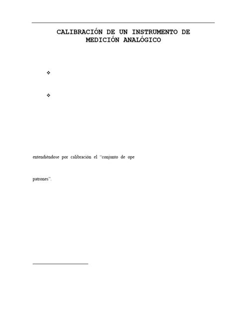 P5 Calibracion De Un Aparato Analogico Pdf Medición Calibración