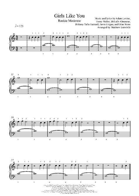 Girls Like You By Maroon 5 Feat Cardi B Sheet Music And Lesson Rookie