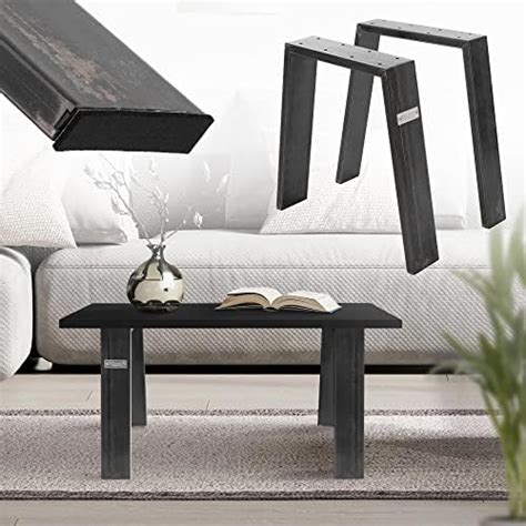 ML Design 2er Set Tischbeine Loft 44x42 Cm Industrial Profil 8x2cm