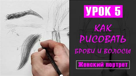 Как НАРИСОВАТЬ рисовать брови и волосы девушки УРОК 5 Youtube