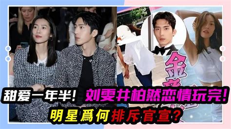 甜愛一年半，劉雯井、柏然被傳戀情玩完？明星為何排斥官宣！井柏然劉雯胡歌江疏影秦嵐魏大勛楊冪王楚然楊洋何穗陳偉霆黃子韜