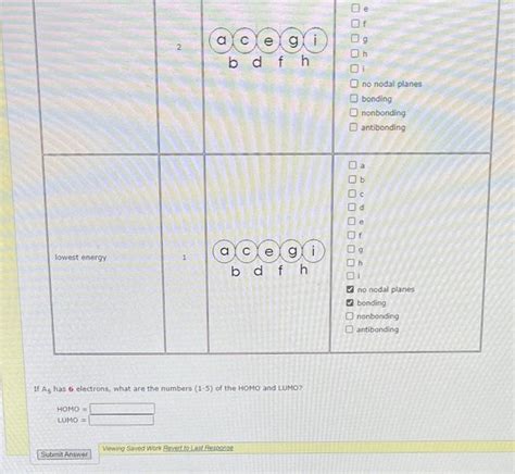 If A Has 6 Electrons What Are The Numbers 15 Of Chegg Com