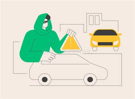 Road Fraud Abstract Concept Vector Illustration Stock Vector