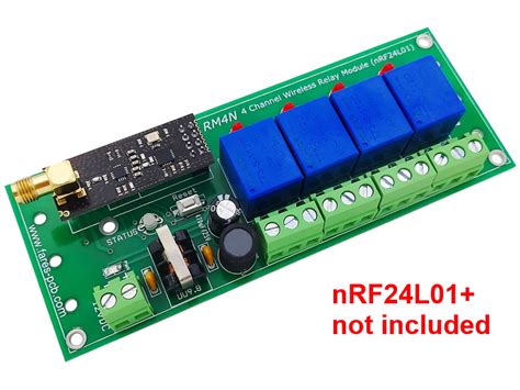 4 Channel Wireless Relay Module NRF24L01 RM4N Fares PCB