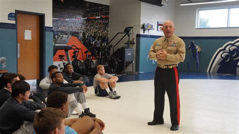 Brigadier General Austin Renforth Provides Wisdom To Odu Wrestlers Old Dominion Athletics