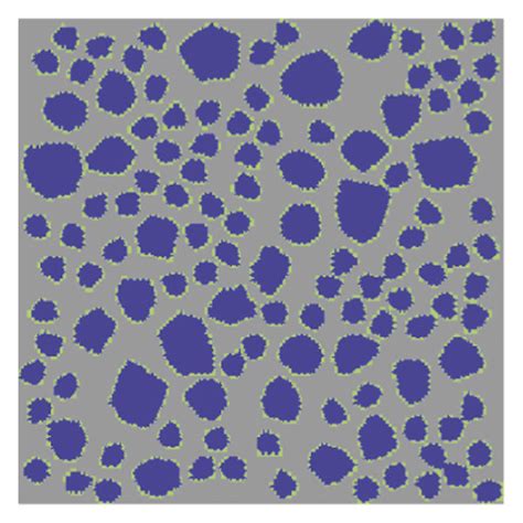 Random Aggregate Model Of Concrete For Different Sizes A 100 Mm B
