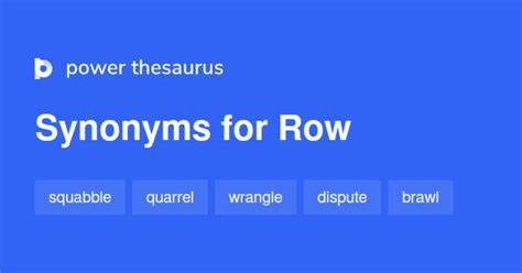 Row Synonyms 2 792 Similar Words And Phrases
