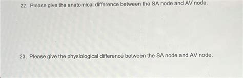 Solved Please Give The Anatomical Difference Between The Sa