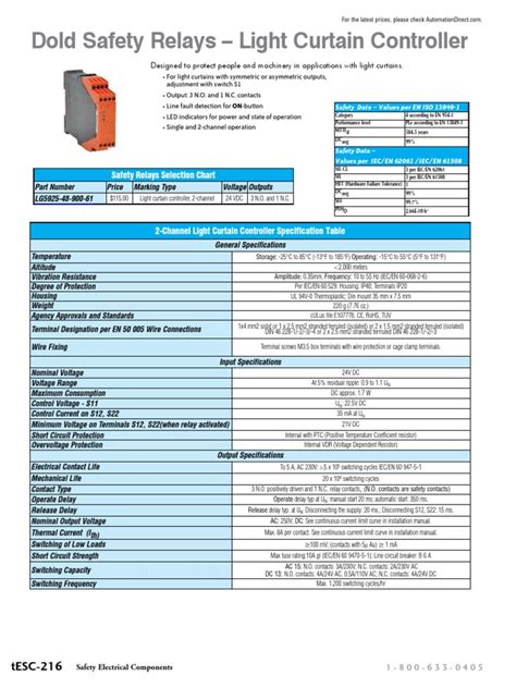 Safety Relay Lc Controller Pdf Relay Alternating Current