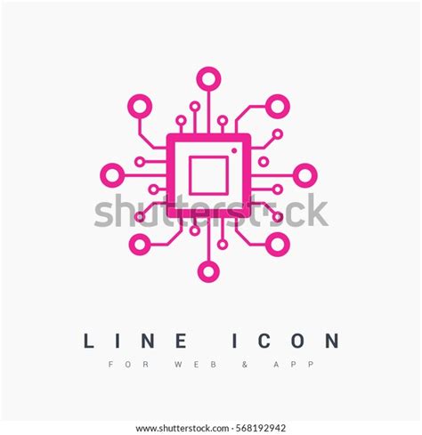 Icono De Chip Aislado Mínimo Icono Vector De Stock Libre De Regalías 568192942 Shutterstock