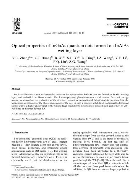 Pdf Optical Properties Of Ingaas Quantum Dots Formed On Inalas Wetting Layer Dokumen Tips