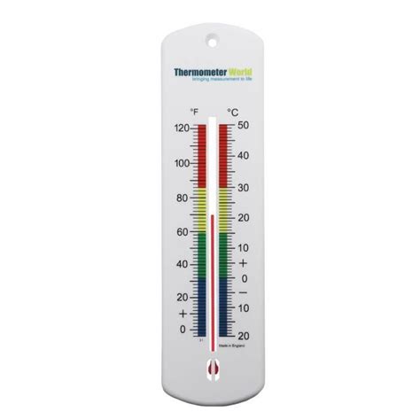 Taille L Mm Thermomètre Mural Serre De Jardin Home Office Pièce Code Couleur Zones