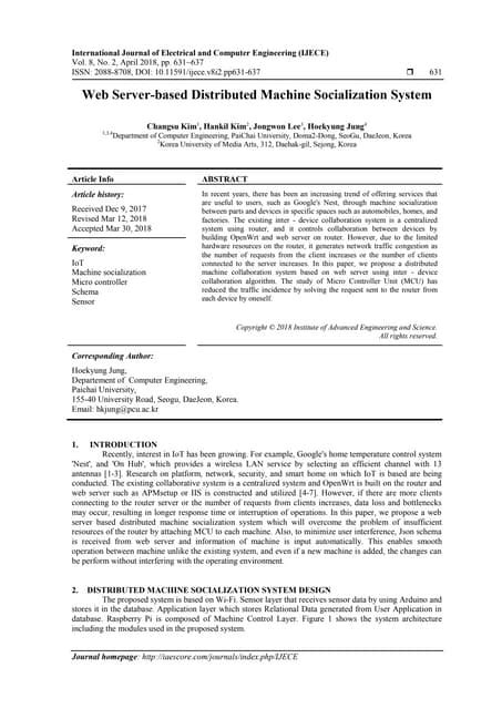 Web Server Based Distributed Machine Socialization System Pdf