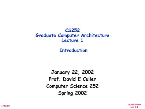 ppt cs252 graduate computer architecture lecture 1 introduction