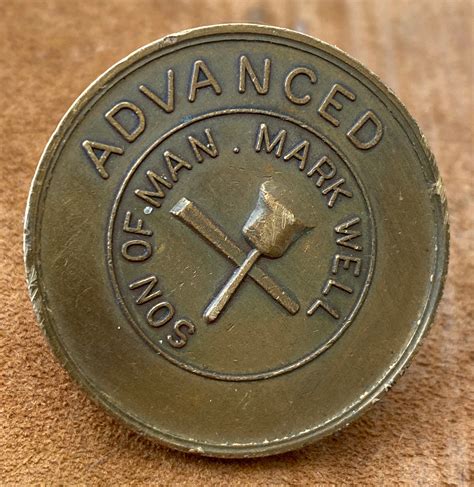 Masonic Mark Token Vintage Advanced Masonic Token Son Of Etsy