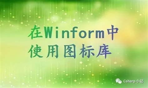 在winform中使用图标库 Csdn博客