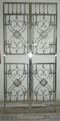Mirror Polished Double Door Stainless Steel Gate For Home At Rs